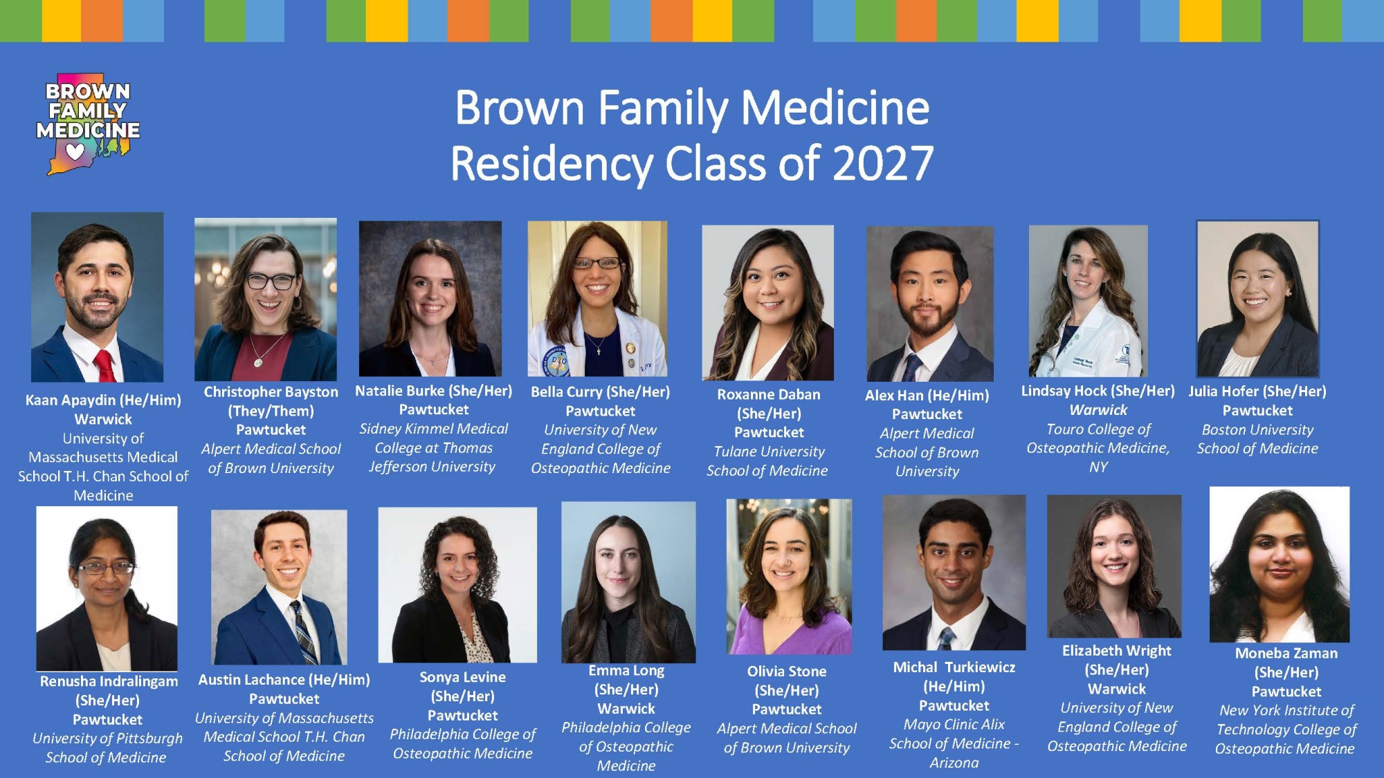 Brown FM Class of 2027 | Family Medicine | Medical School | Brown University